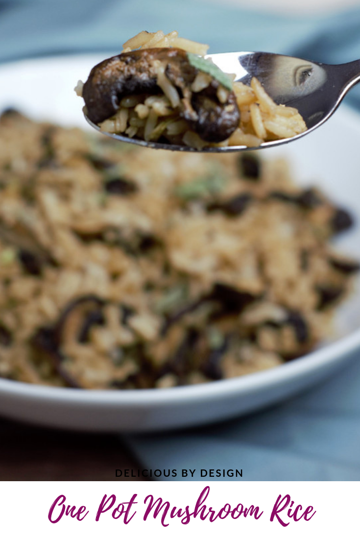 One Pot Mushroom Rice - Delicious by Design