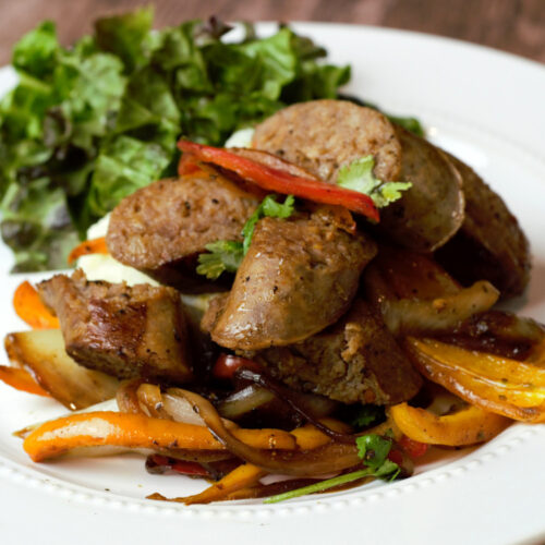 Italian Sausage with Peppers and Onions - Delicious by Design