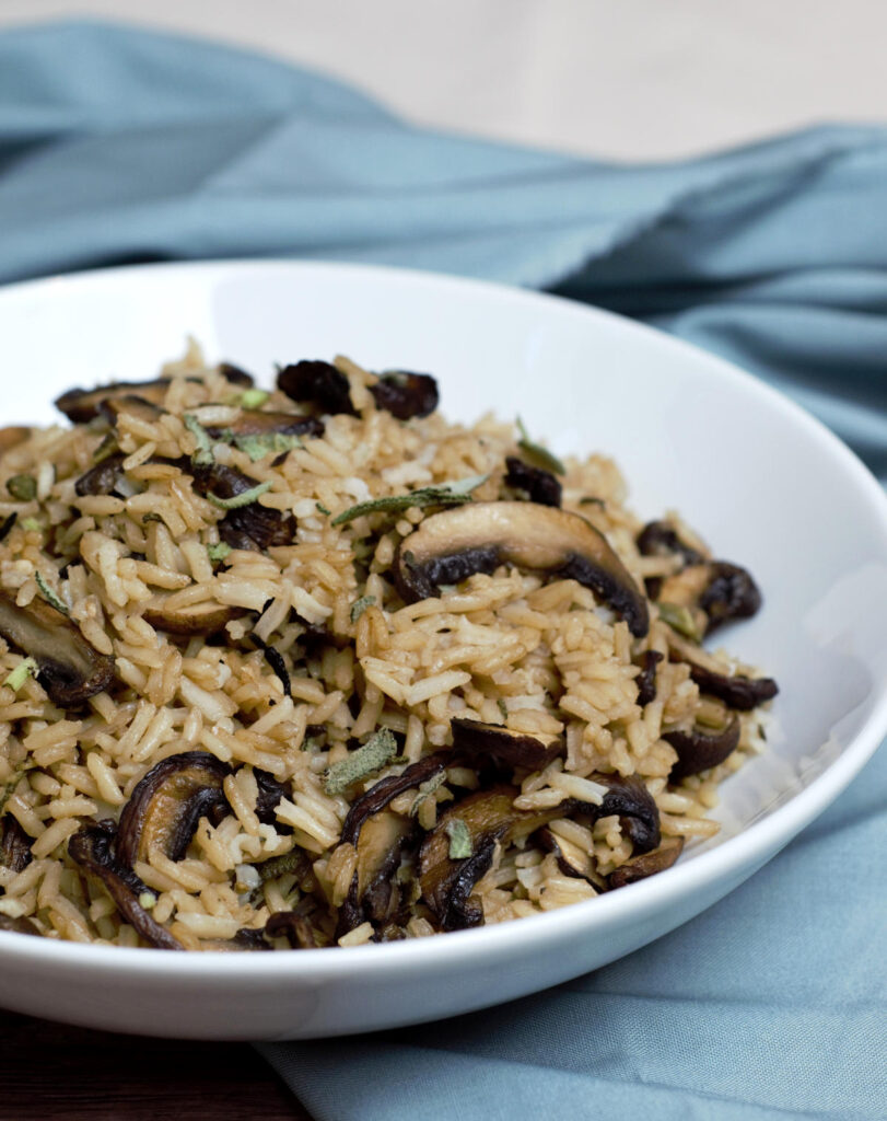 Mushroom Rice Pilaf - Delicious by Design