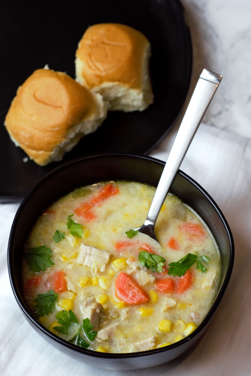 Leftover Turkey Corn Chowder - Delicious by Design