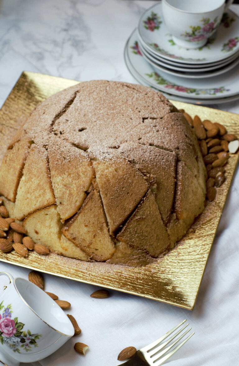 Zuccotto Fiorentino: Chocolate Almond Cream Cake - Delicious by Design