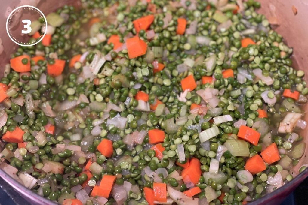 Split Pea Vegetable Soup with Pearl Barley - Delicious by Design