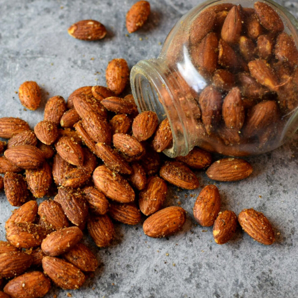 Roasted Almonds with Barbecue Seasoning - Delicious by Design
