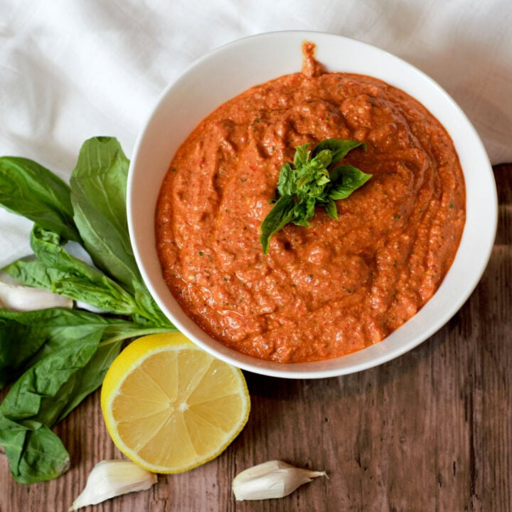 Roasted Red Pepper Pesto: Pesto Calabrese - Delicious by Design