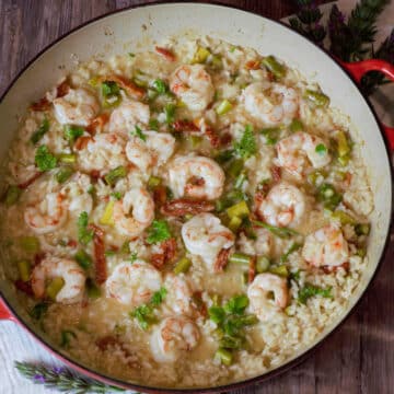 Creamy Prawn Risotto (Shrimp) - Delicious by Design